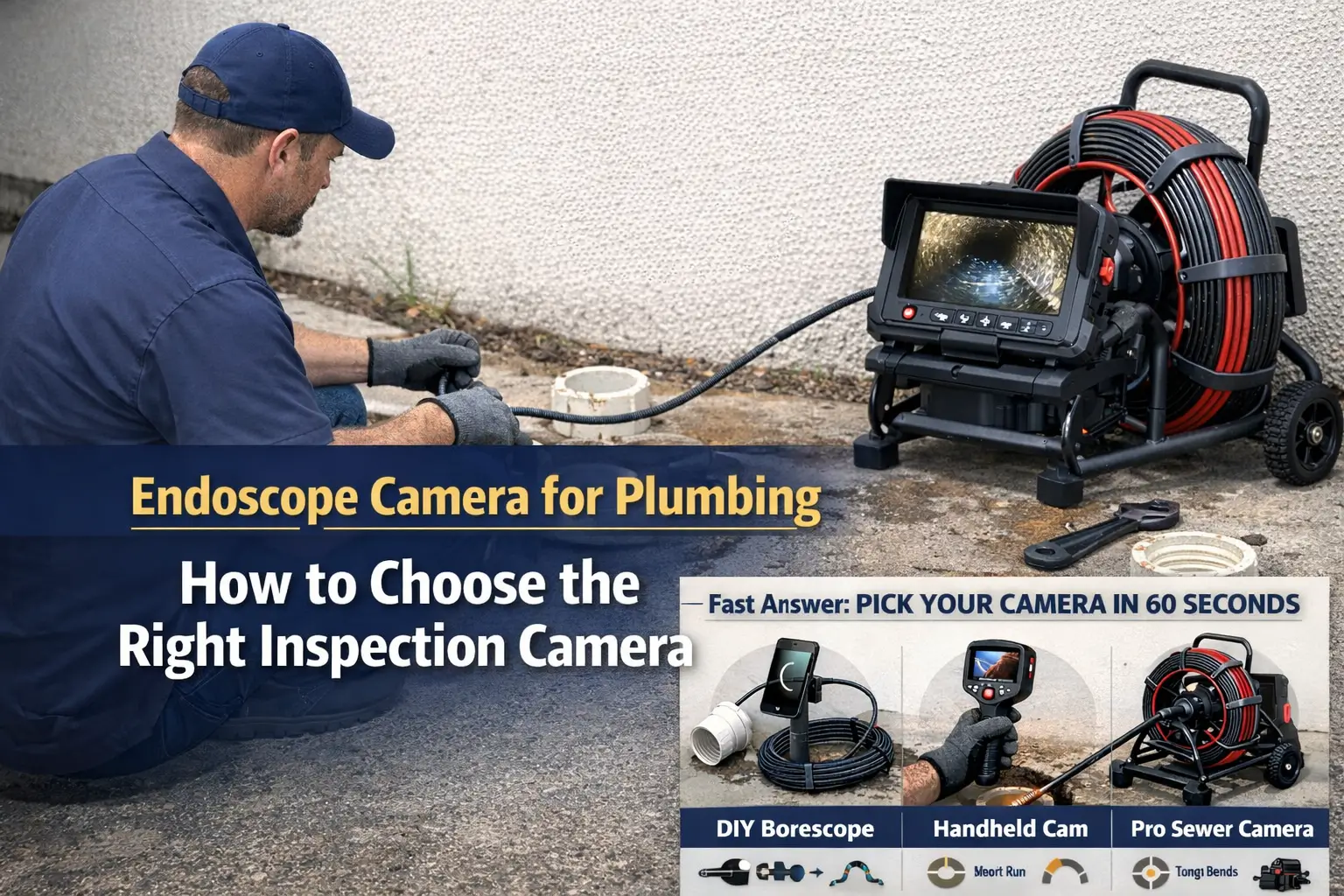 Endoscope Camera For Plumbing: Choose The Right Pipe Inspection Camera