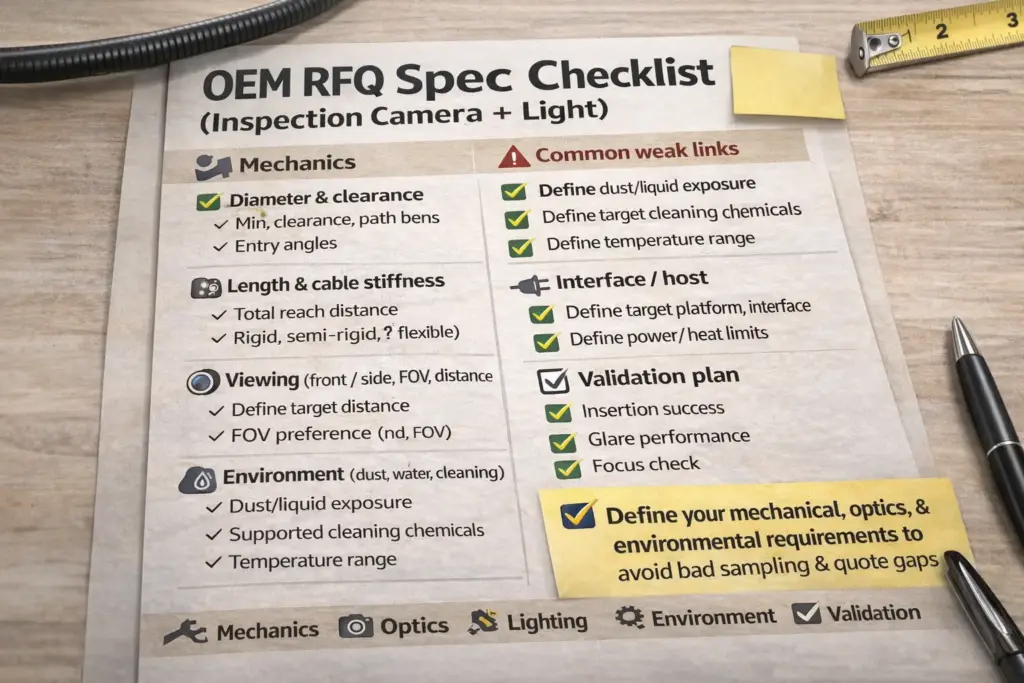 Endoscope Camera With Light: Diameter, Cable, IP67 & Setup Guide