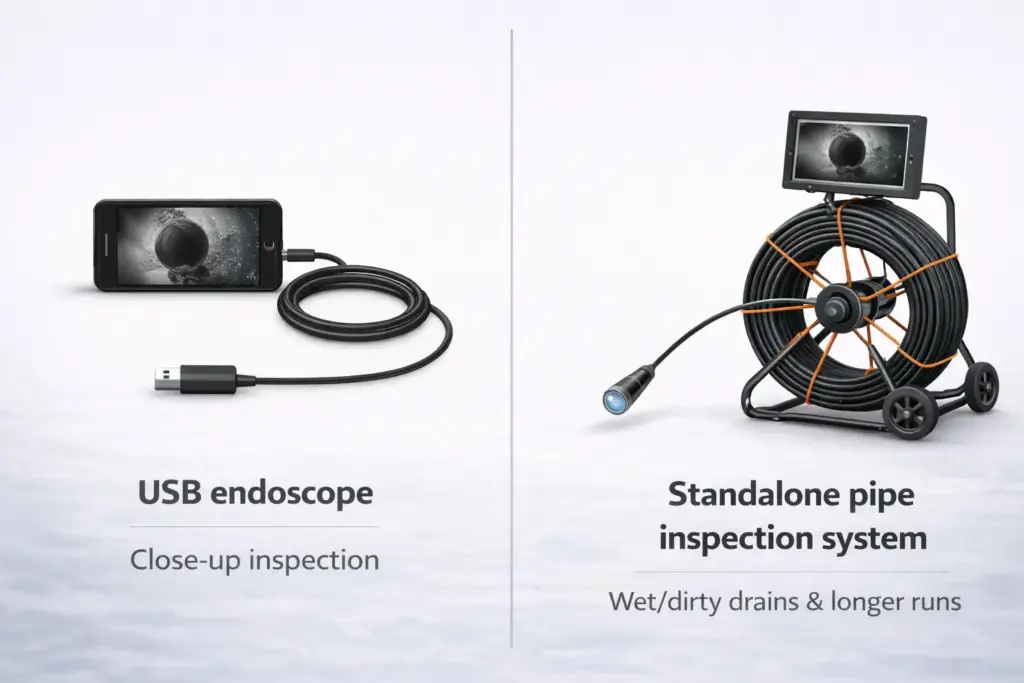 100 Ft Endoscope Camera Vs Pipe Inspection Camera: Specs That Matter ...