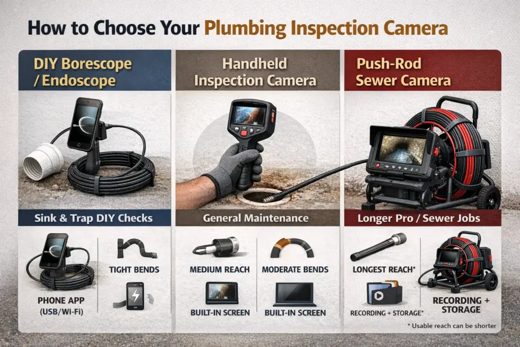 Endoscope Camera For Plumbing: Choose The Right Pipe Inspection Camera